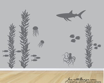Seaweed wall decal | Etsy