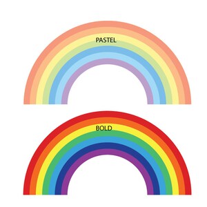 Large Rainbow Wall Decal,rainbow Room,peel and Stick Rainbow Sticker ...