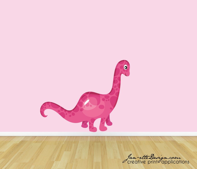 Dinosaur Wall Decal Girls Pink Dinosaur Fabric Wall Decal - Etsy