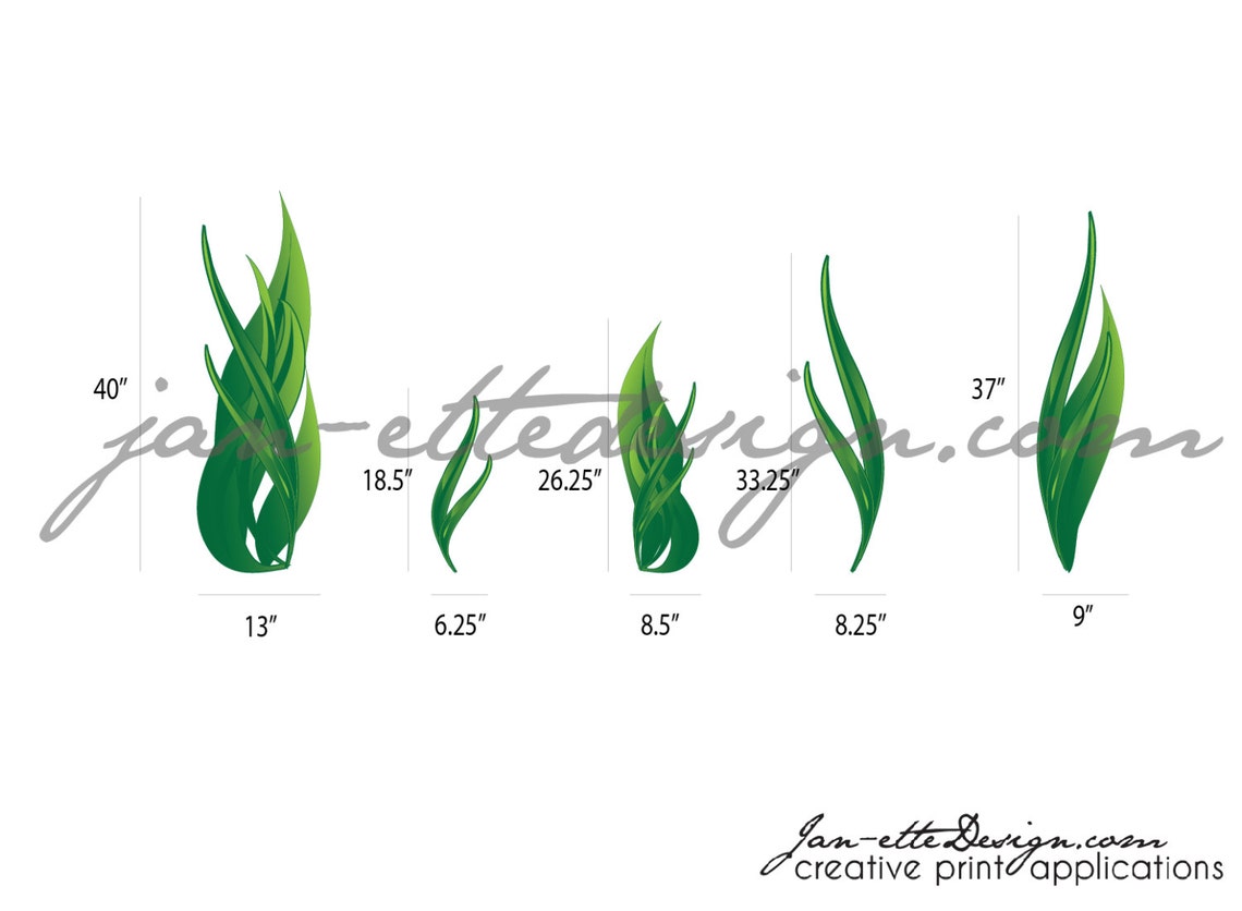 Seaweed Wall Decalsocean Floor Wall Stickers Removable and - Etsy