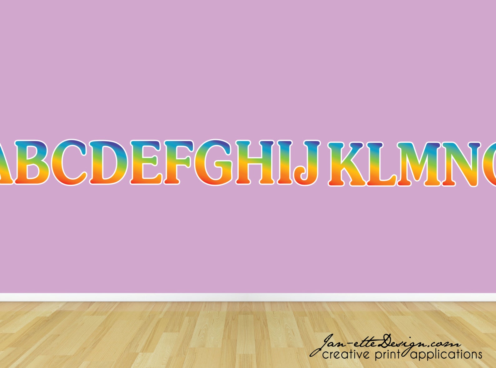 Rainbow Letter Wall Decals Kid Wall Decalsremovable and - Etsy