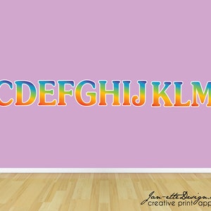Rainbow Letter Wall Decals, Kid Wall Decals,removable and ...