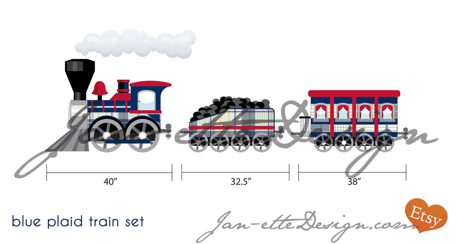 Kids Train Room DecorLarge Train Wall DecalRemovable and | Etsy