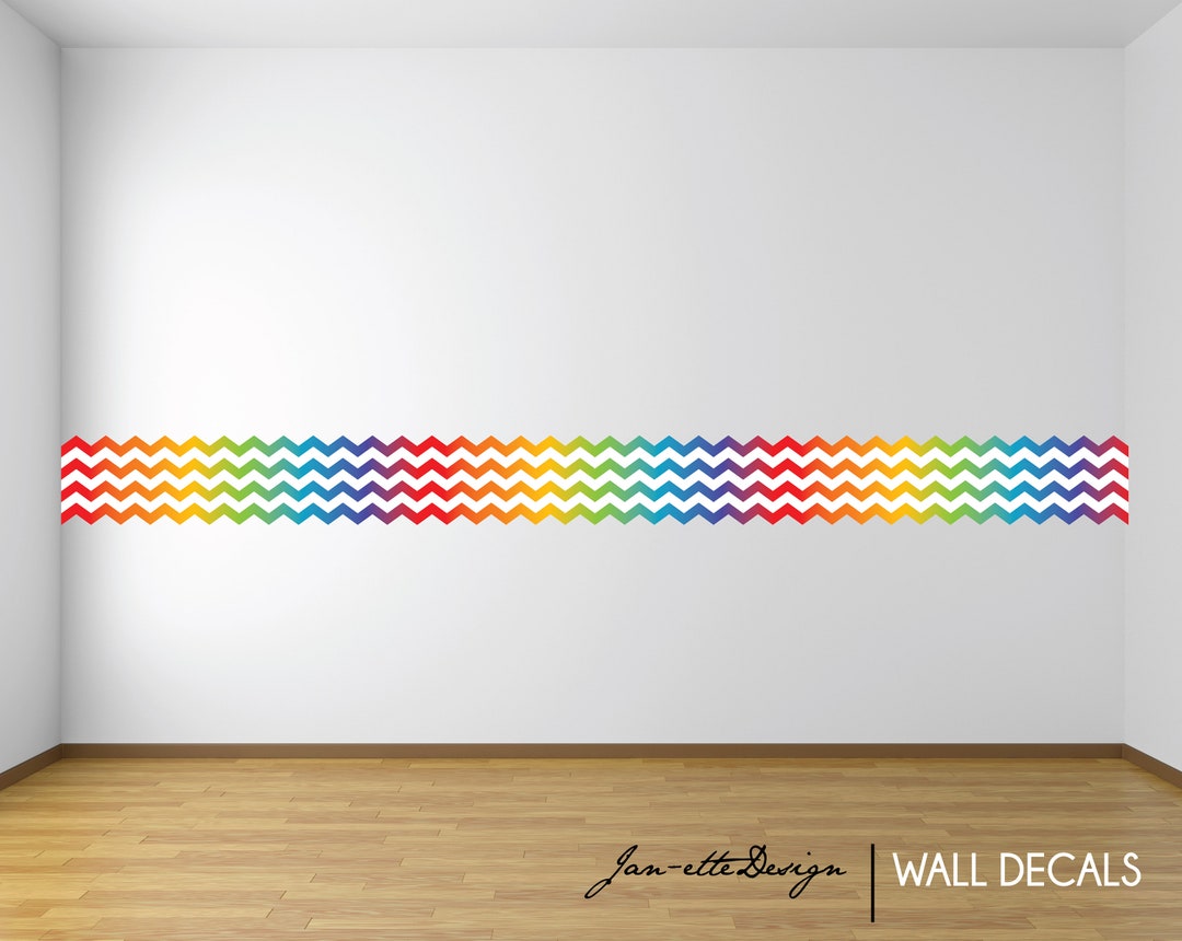 Rainbow Wall Border, Rainbow Wall Border Removable Fabric Wall Decal ...