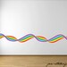 Rainbow Wall Border Wavy Rainbow Ribbon Wall Border Removable | Etsy