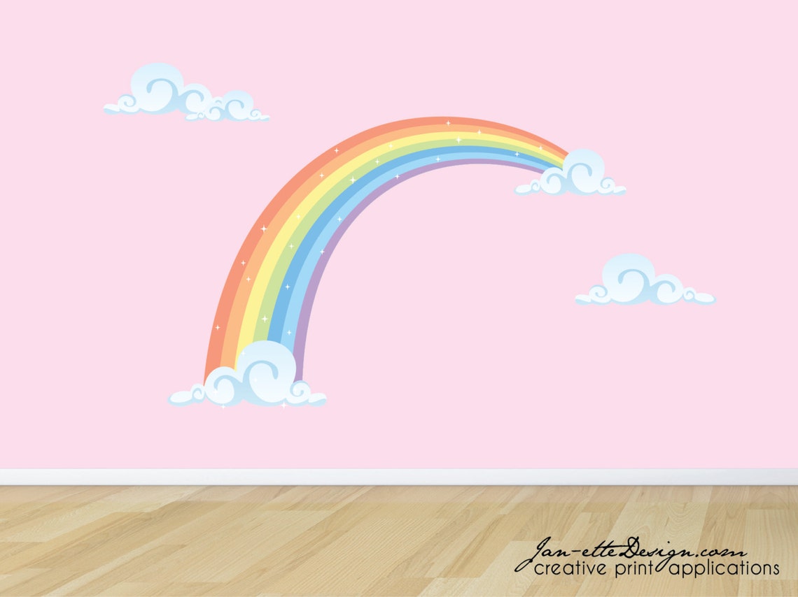 Rainbow Room Fabric Wall Decal Set | Etsy