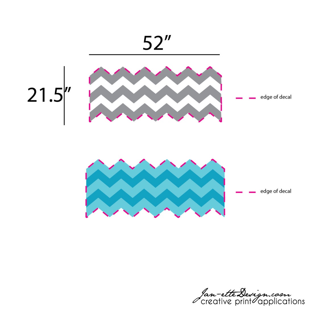 Large Chevron Wall Decal Chevron Pattern Wall Border Chevron | Etsy