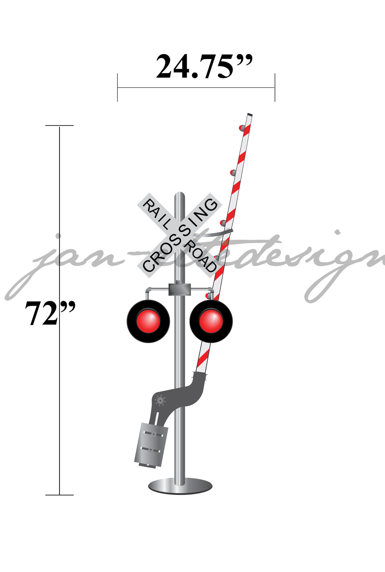 Railroad Crossing Sign Fabric Wall Decal - Etsy