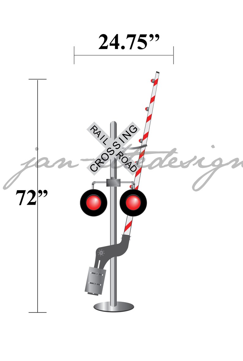 Railroad Crossing Sign Fabric Wall Decal - Etsy