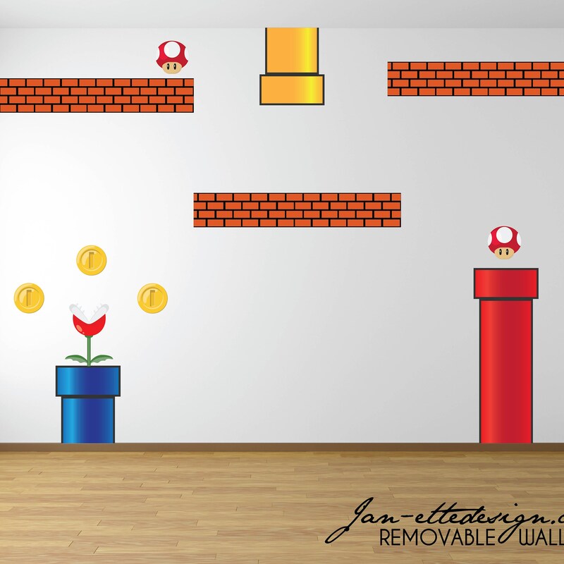 Mario Wall Decal - Etsy