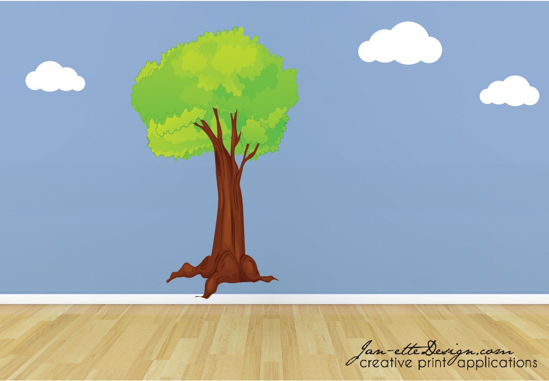 Large Tree Wall Decal,removable and Repsoitionable FABRIC Wall Decals ...