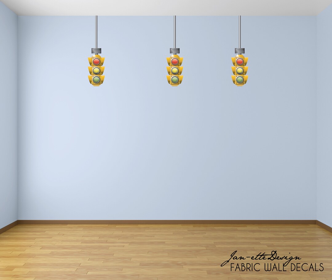 Stop Light Decor, Fabric Wall Decal for Transportation Theme,street ...