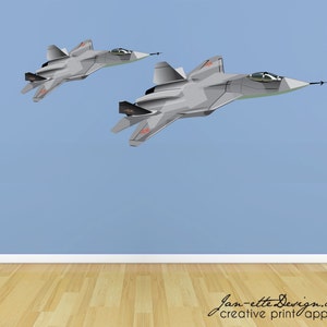 Airplane Wall Decals, Fighter Jet Airplane Fabric Wall Decals,jet ...