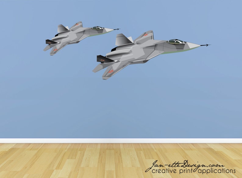 Airplane Wall Decals Fighter Jet Airplane Fabric Wall - Etsy