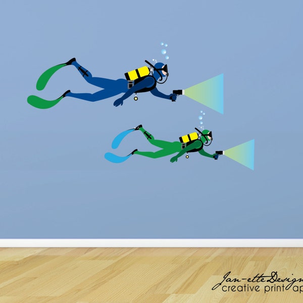 Scuba Diver Decals - Etsy