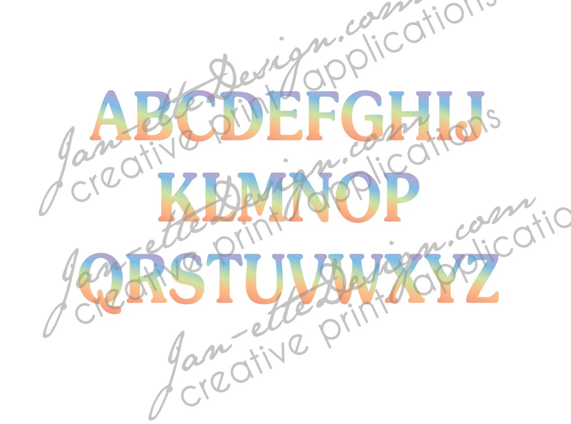 Rainbow Letter Wall Decals Kid Wall Decalsremovable and - Etsy