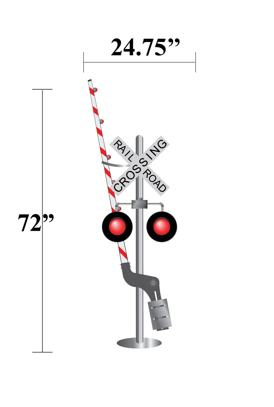 Railroad Crossing Sign Fabric Wall Decal - Etsy