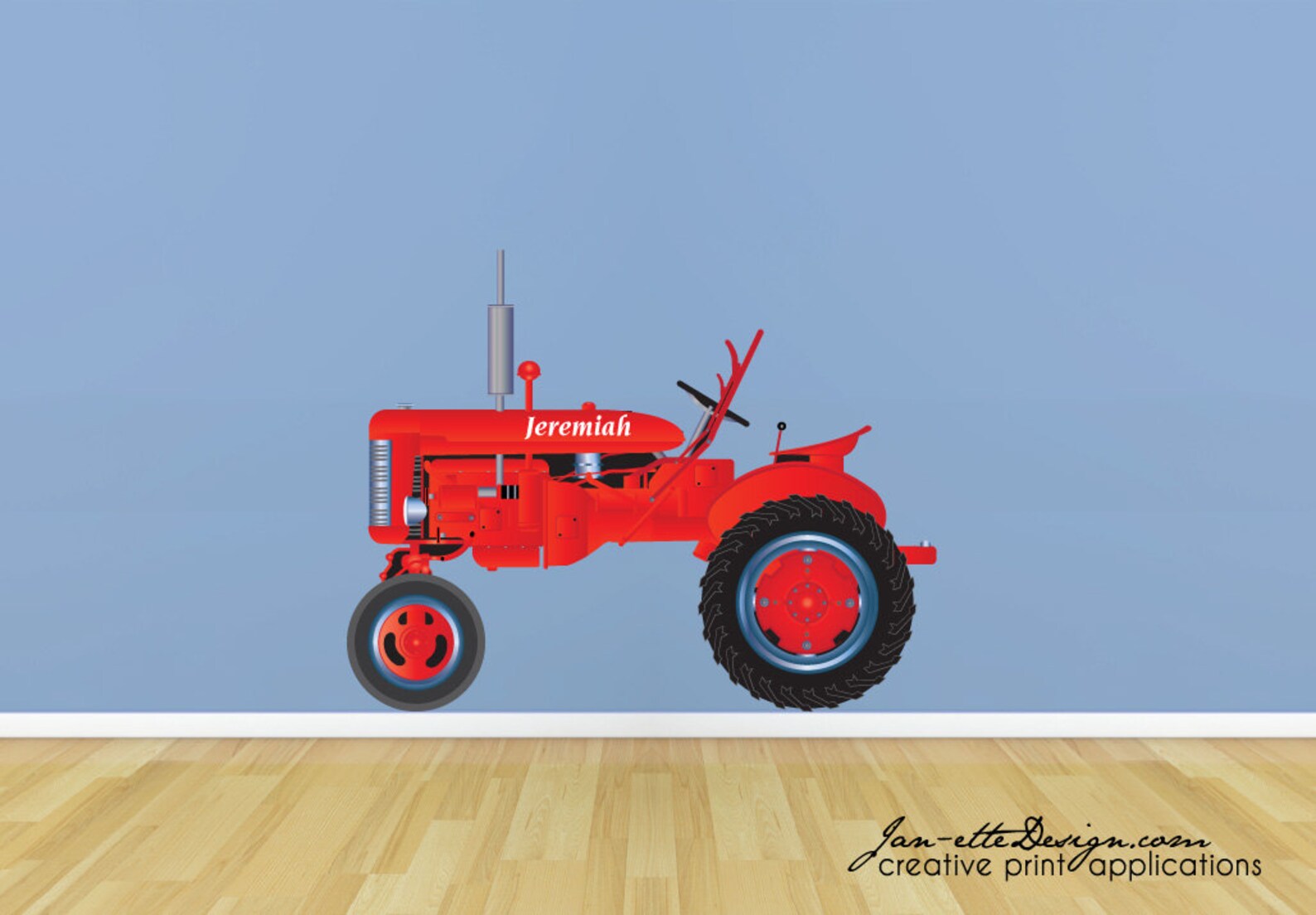 Tractor Fabric Wall Decal,kids Wall Decals, Large Tractor Sticker, Farm ...