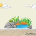Kids Wall Decalsturtle and Pond Fabric Wall Decal Setsun and - Etsy