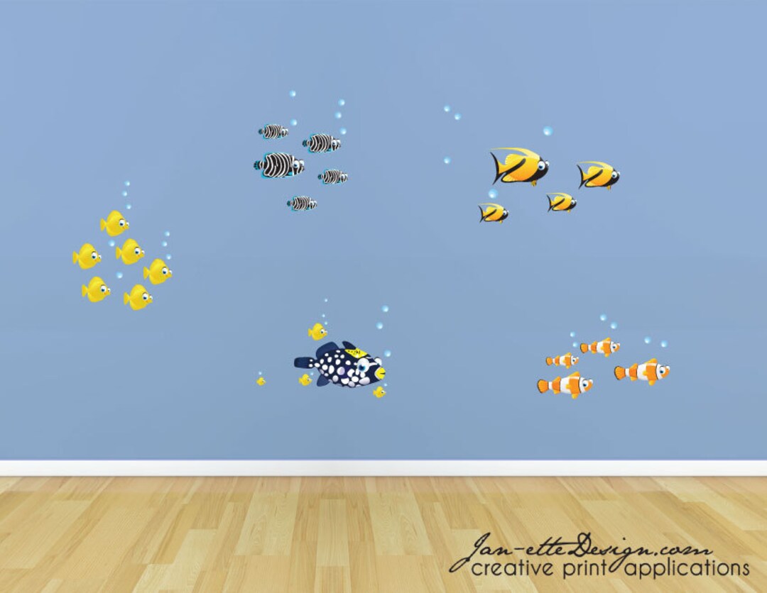 Kids Fish Wall Decals, Ocean and Under the Sea Theme - Etsy