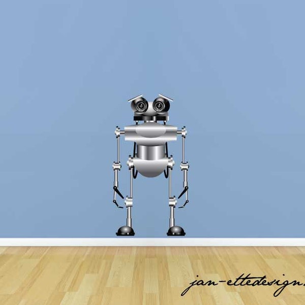 Robot Wall Decal - Etsy