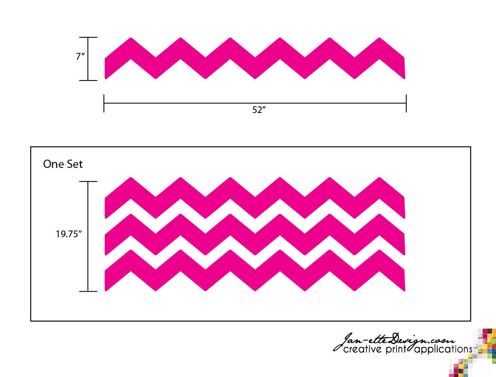 Large Chevron Wall Decal Chevron Pattern Wall Border Chevron | Etsy