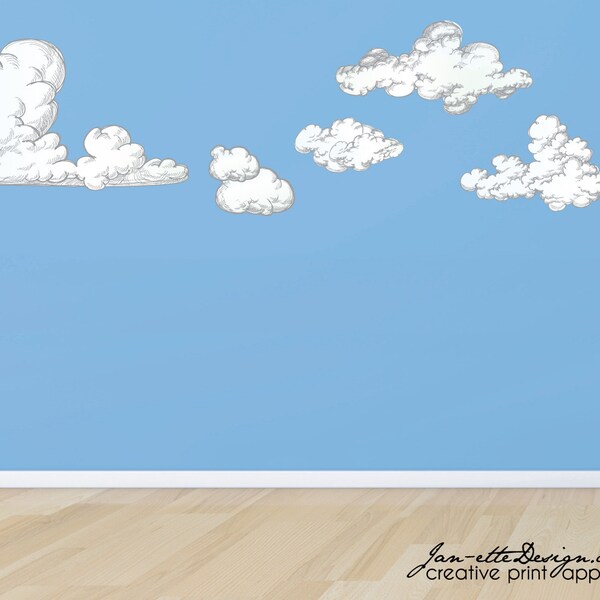 Cloud Wall Decals - Etsy