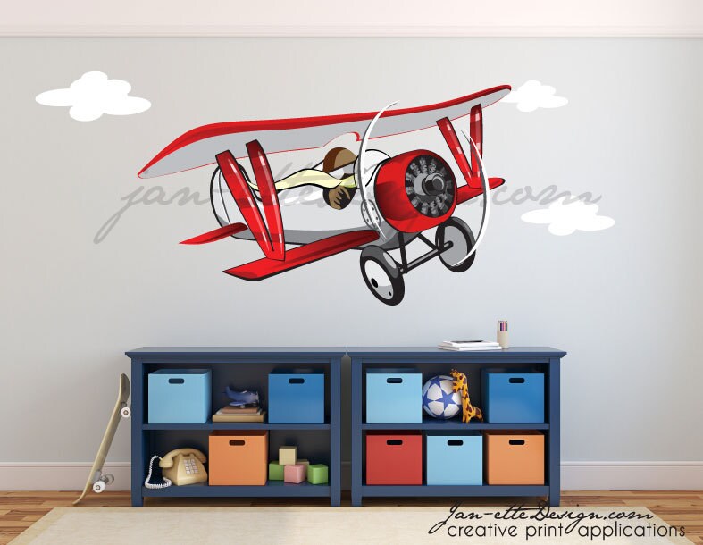 Large Airplane Wall Decal. Removable Fabric Wall - Etsy