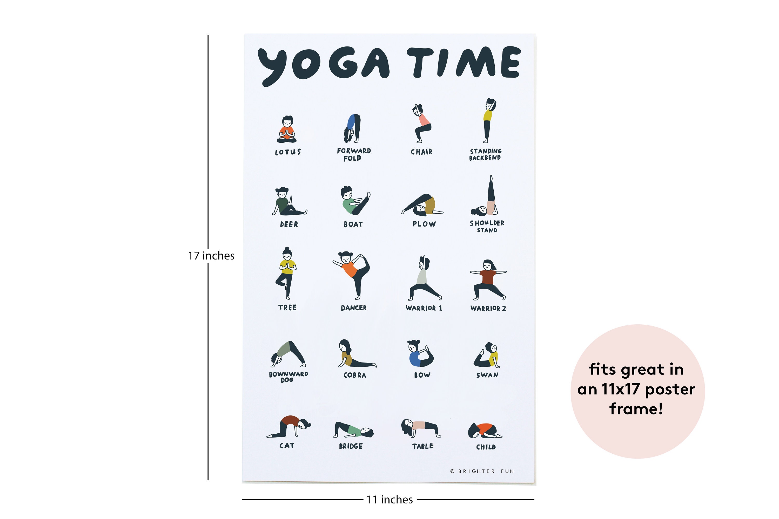 Kids Yoga Poster - Etsy