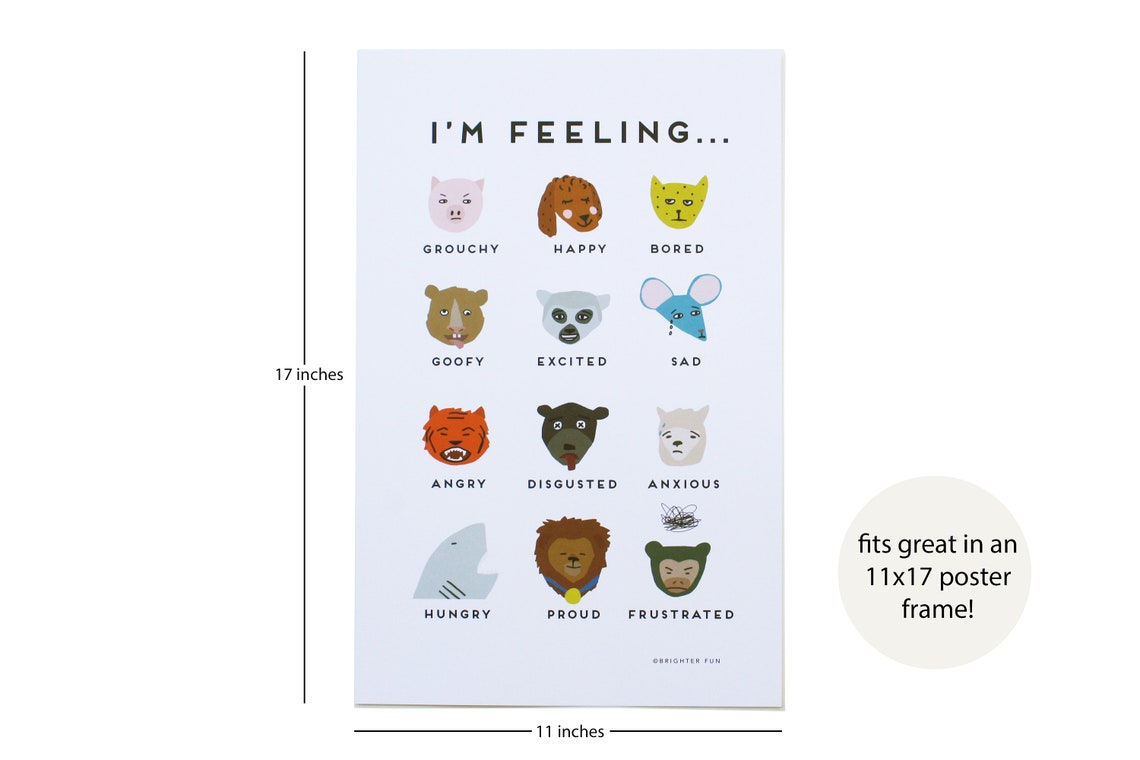 Feelings Poster - Etsy
