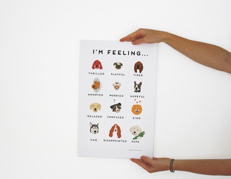 Dog Feelings Poster - Etsy