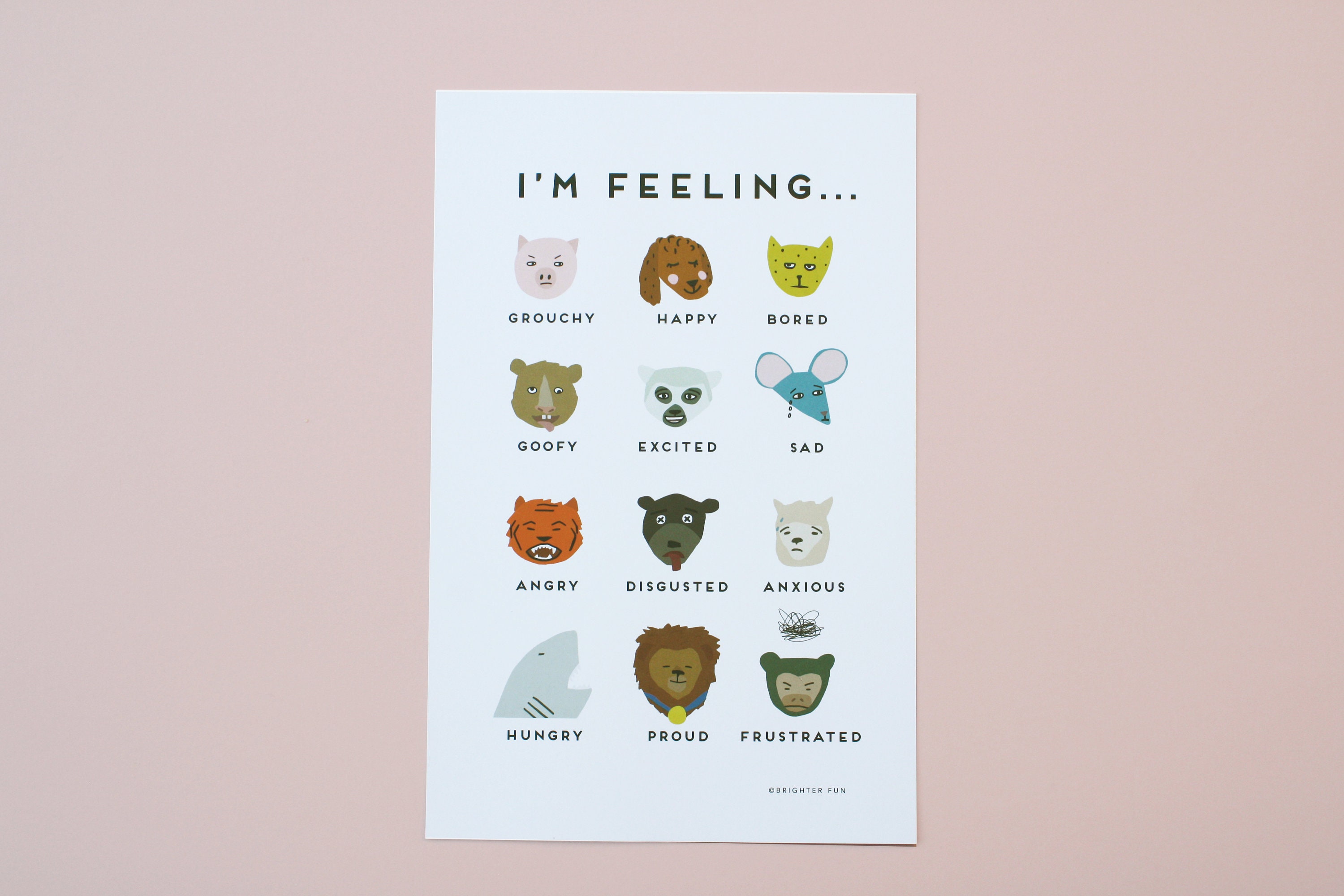 Feelings Poster - Etsy