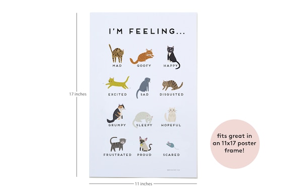 Prints cat feelings poster Digital Prints etna.com.pe