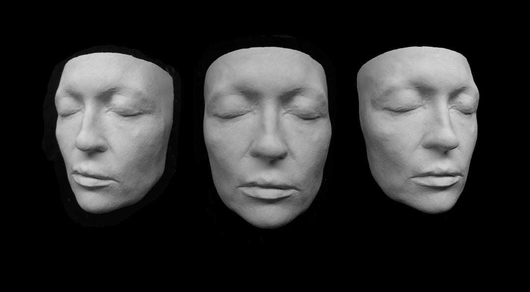 Life Mask Faye Dunaway Life Cast White Plastic Urethane Resin Life Size ...