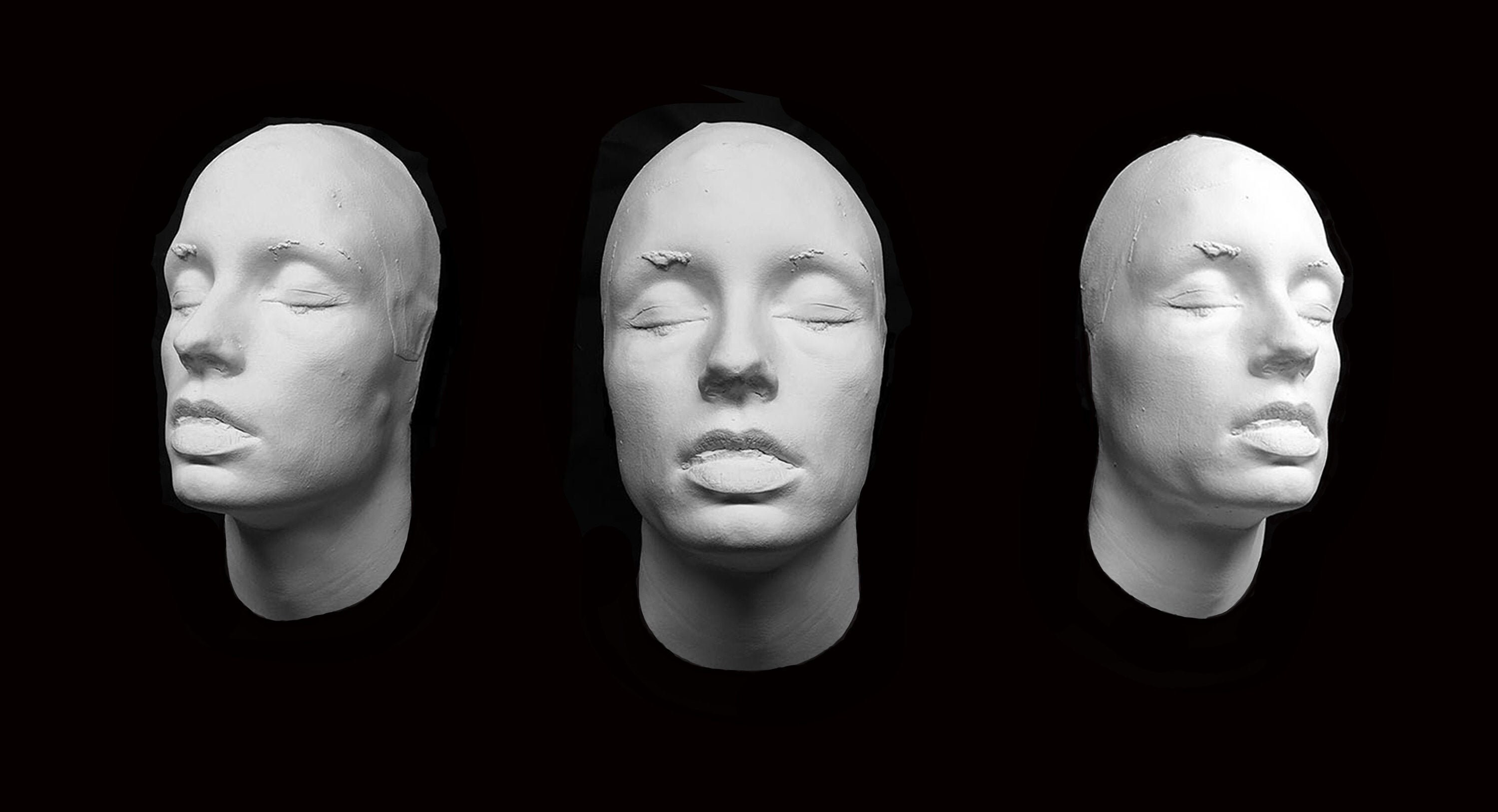 White Plastic Lifemask FAMKE JANSSEN life mask cast Lifecast | Etsy