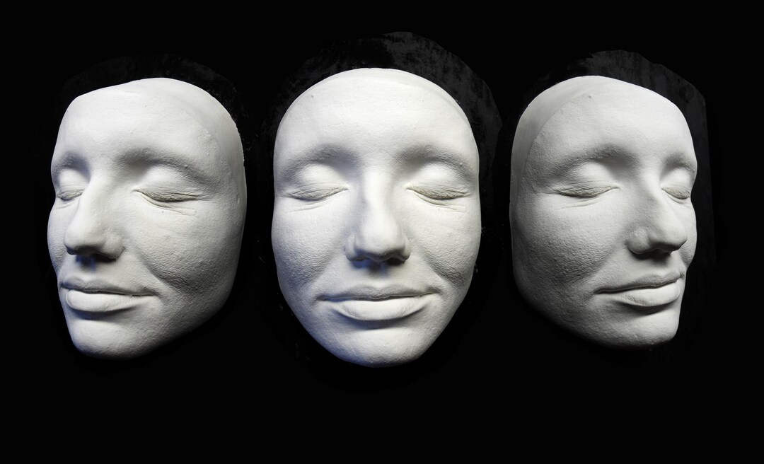 Life Mask CAMERON DIAZ Life Cast White Plastic Urethane Resin Metal ...