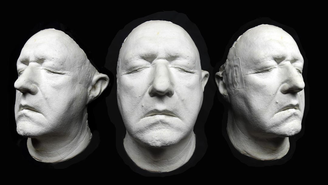 Life Mask GENE HACKMAN White Plastic Urethane Resin With Metal Hanger ...