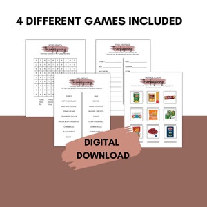 Thanksgiving Game Printable Bundle - Etsy