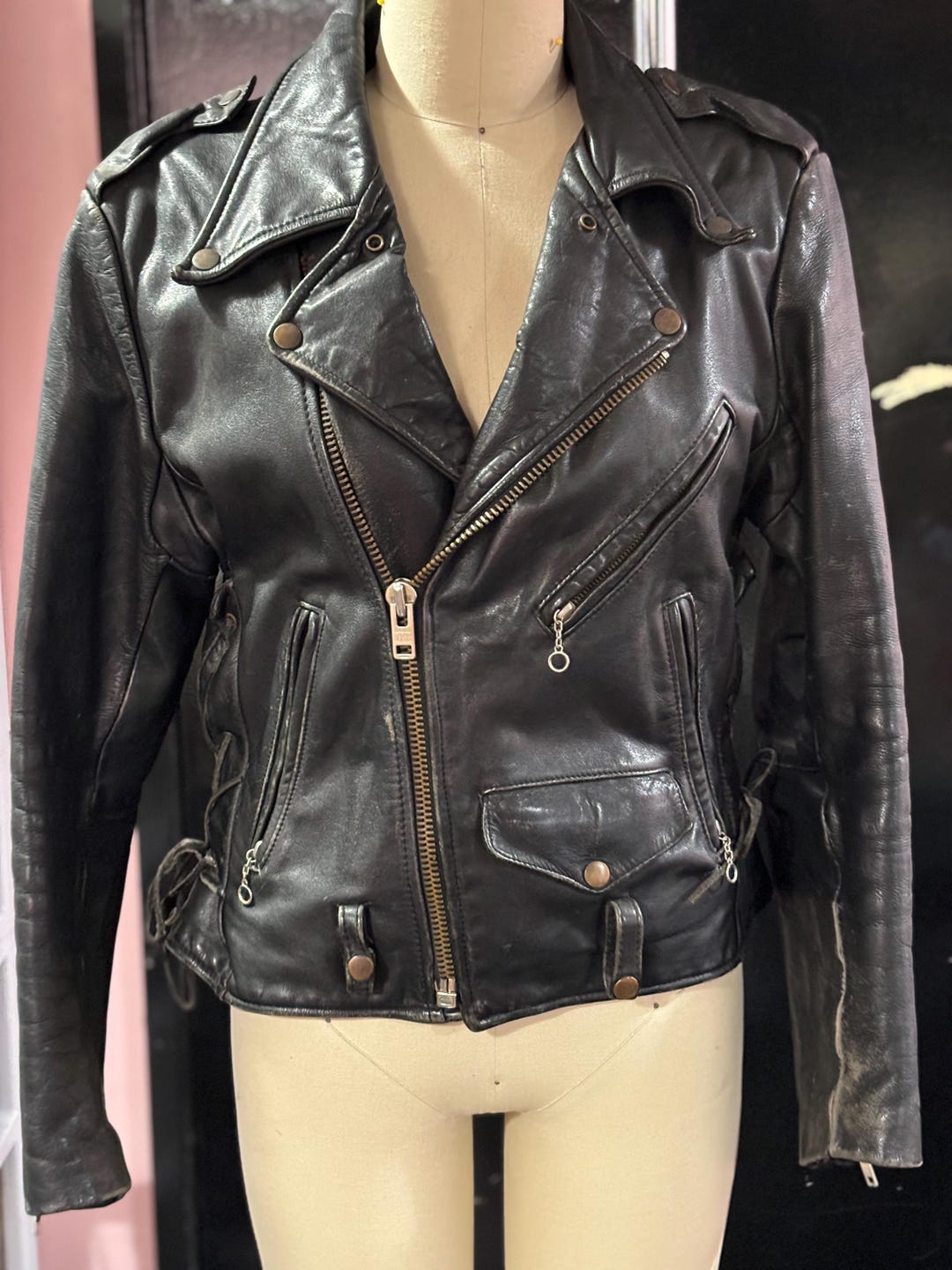 Vintage Pro Tech Leather Motorcycle Jacket - Etsy