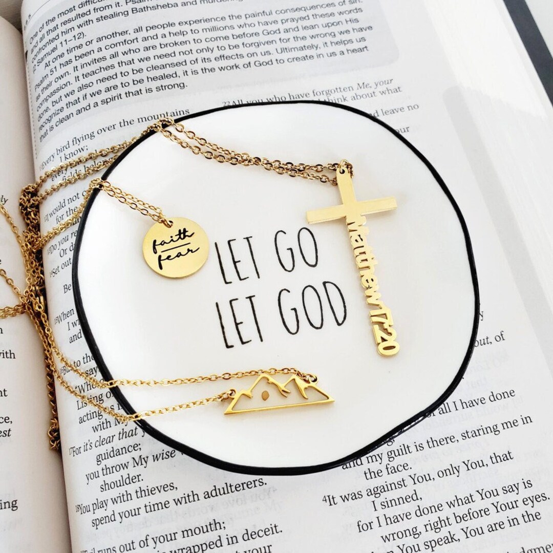 Let Go Let God Jewelry Dish, Christian Inspirational Jewelry Accessory ...