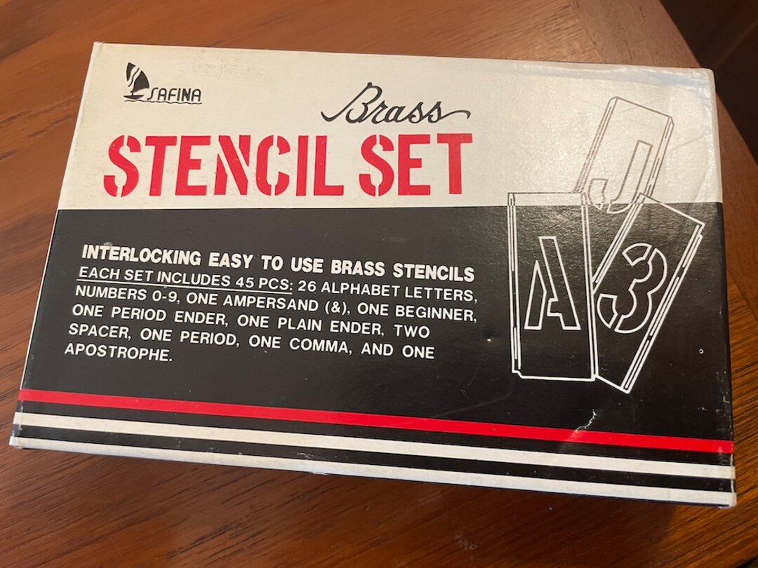 A US Army Interlocking Brass Stencil Set 4 With 45 Pieces. - Etsy