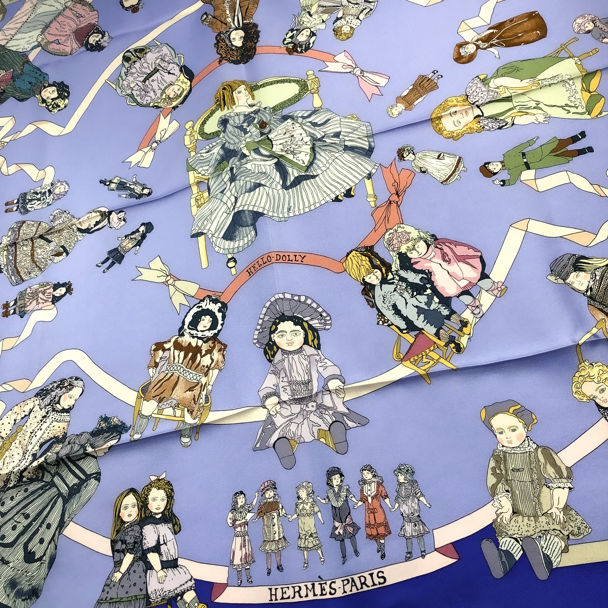 Hello Dolly Hermes Scarf by Loic Dubigeon 90cm Silk Purple CW - Etsy