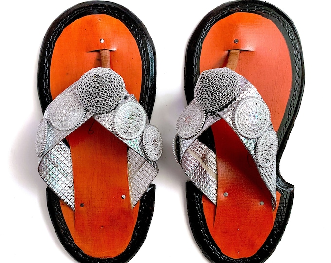 Silver Ahenema (traditional Ghanaian Slippers) - Etsy