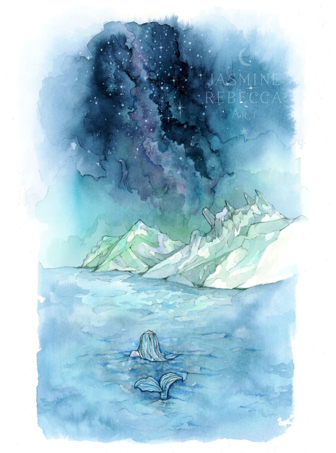 PRINT Cornish Mermaid Print A4/A3 My Darling Stars Poster - Etsy