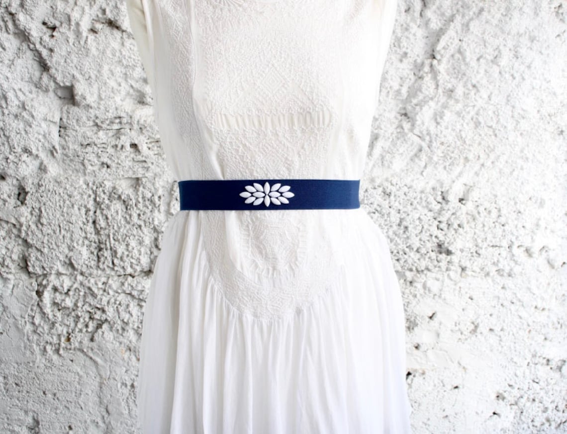 Dress Belt, Blue Wedding Belt, Elastic Belt, Blue Dress Belt, Wide ...