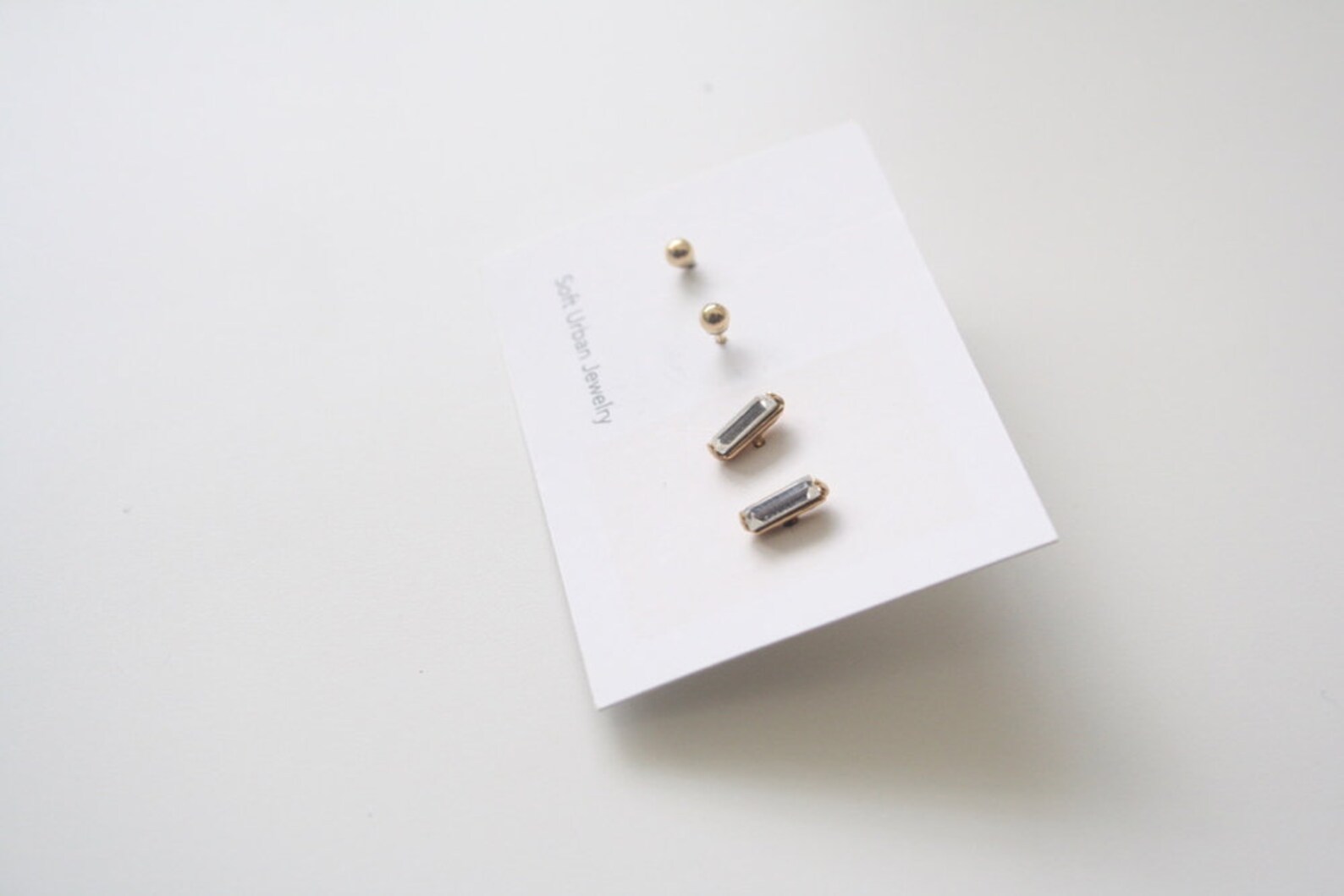Tiny Gold Studs Set, Minimal Earrings Set, Mix and Match Earrings Set ...