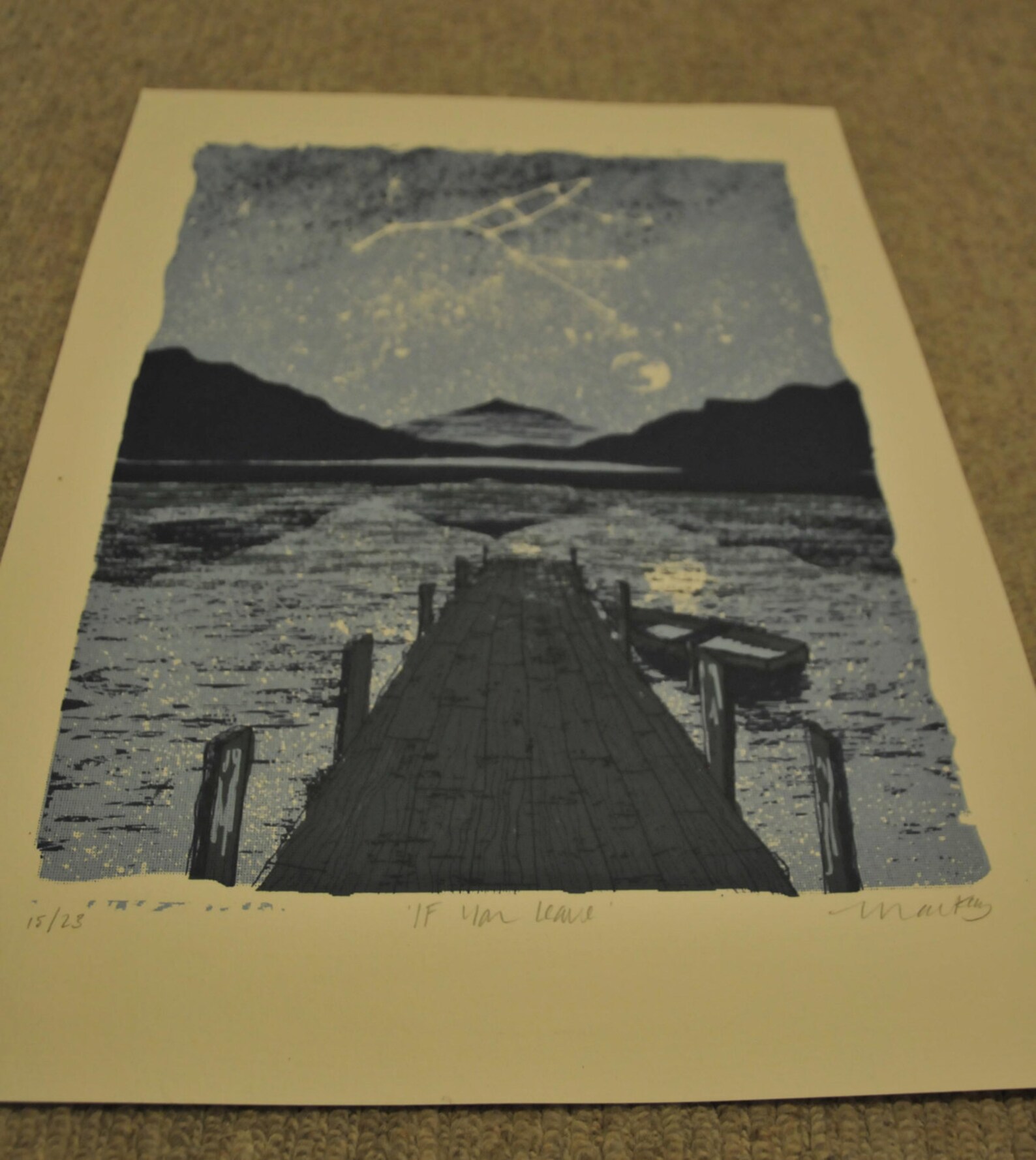 If You Leave Silk Screen Art Print - Etsy UK