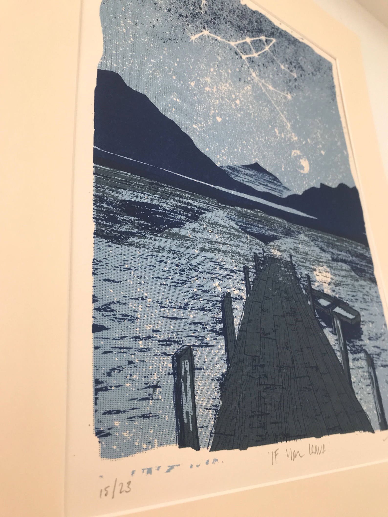 If You Leave Silk Screen Art Print - Etsy UK