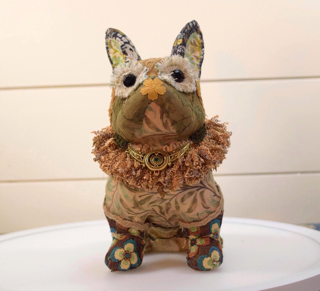 Sculpture Fabric Covered French Bulldog Statue: One of a Kind Frenchie ...