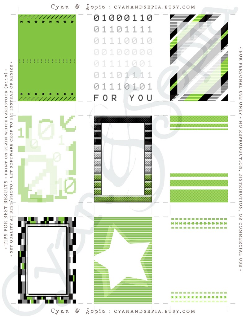 Printable PDF Gift Tags or Labels - Retro Geek - Any Occasion, Print ...